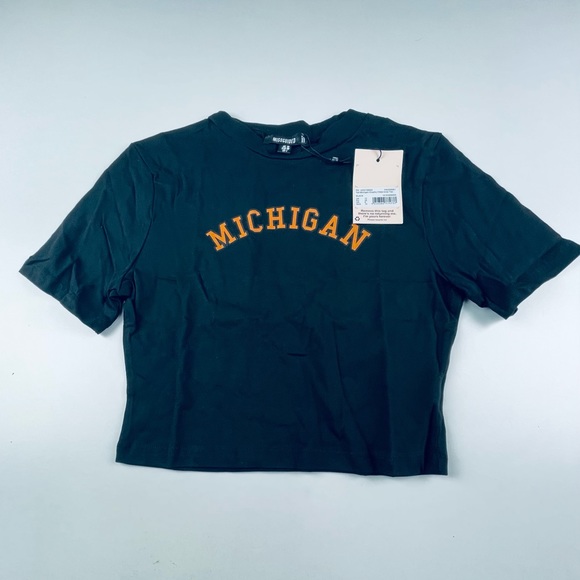 Missguided | Tops | Tall Michigan Graphic Fitted Crop Topblack | Poshmark